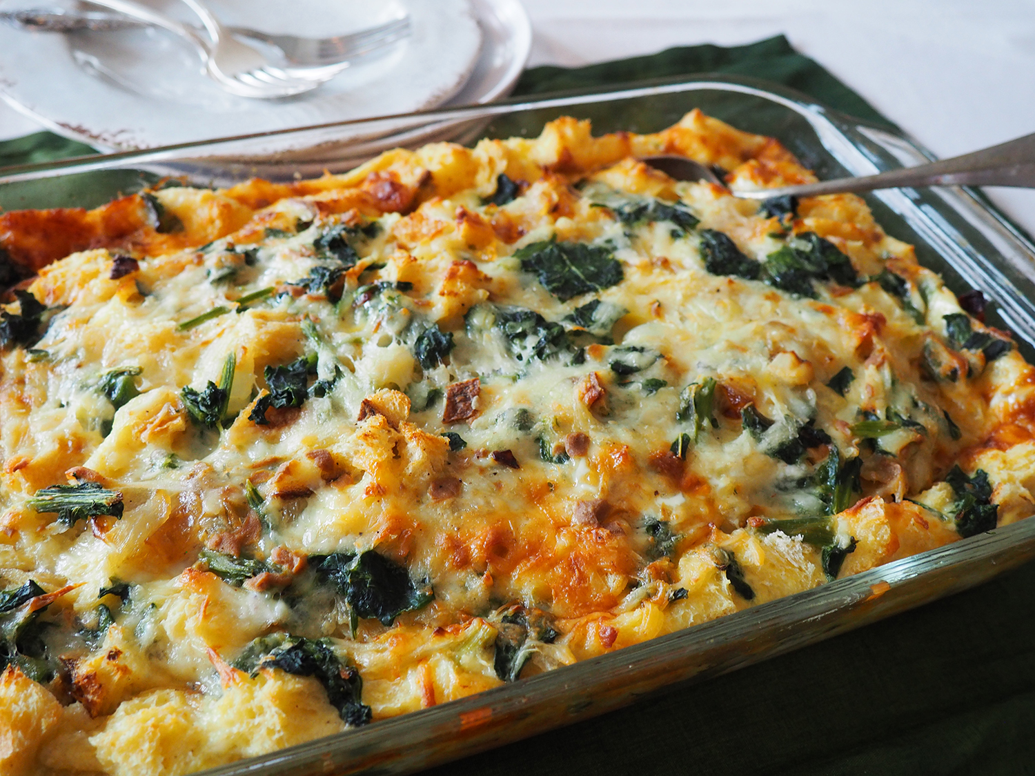 Spinach Sourdough Strata - Oryana